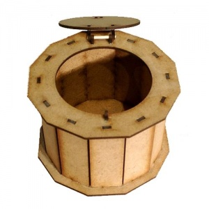 3D MDF Victorian Round Box Kits